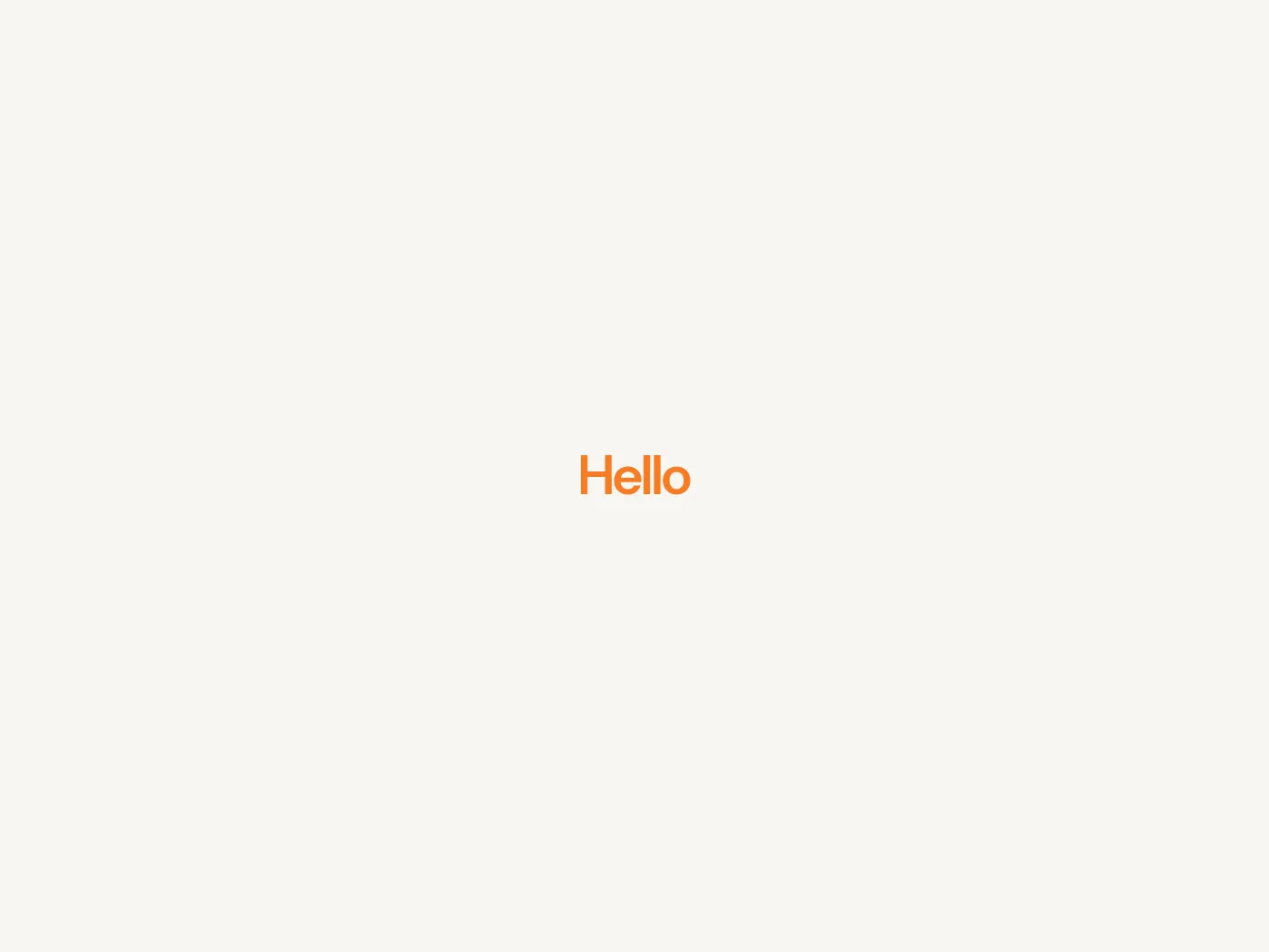 Hello HTML Page