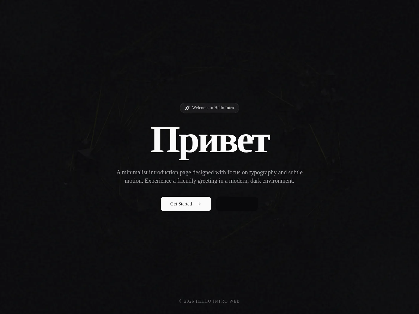 Hello Intro Web