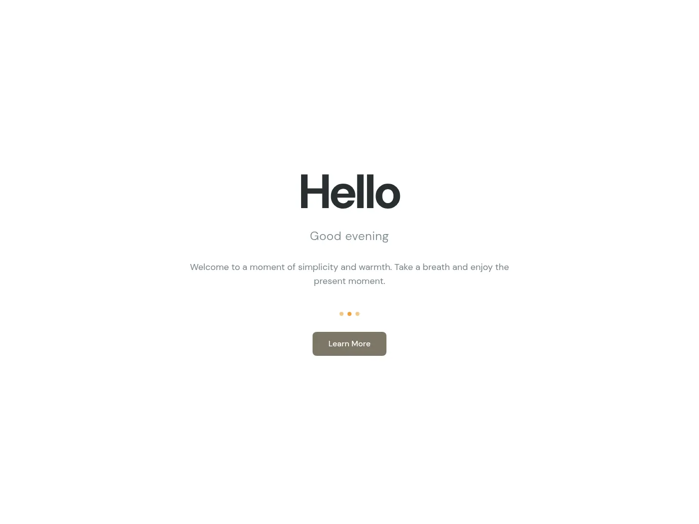 Hello Web Greeting