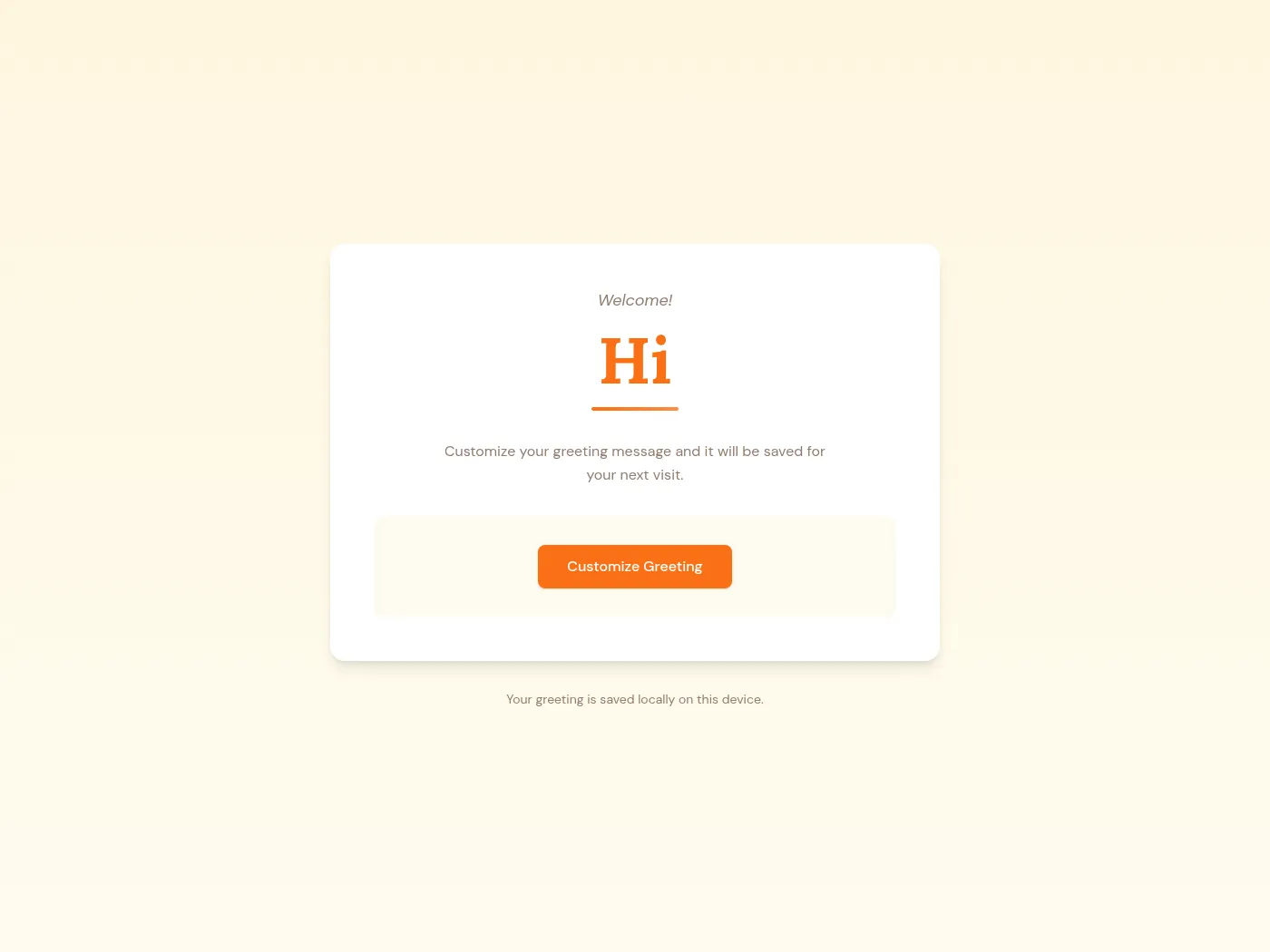 Hello Web Greeting