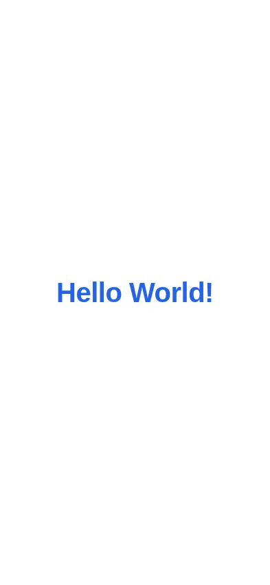 Hello World App