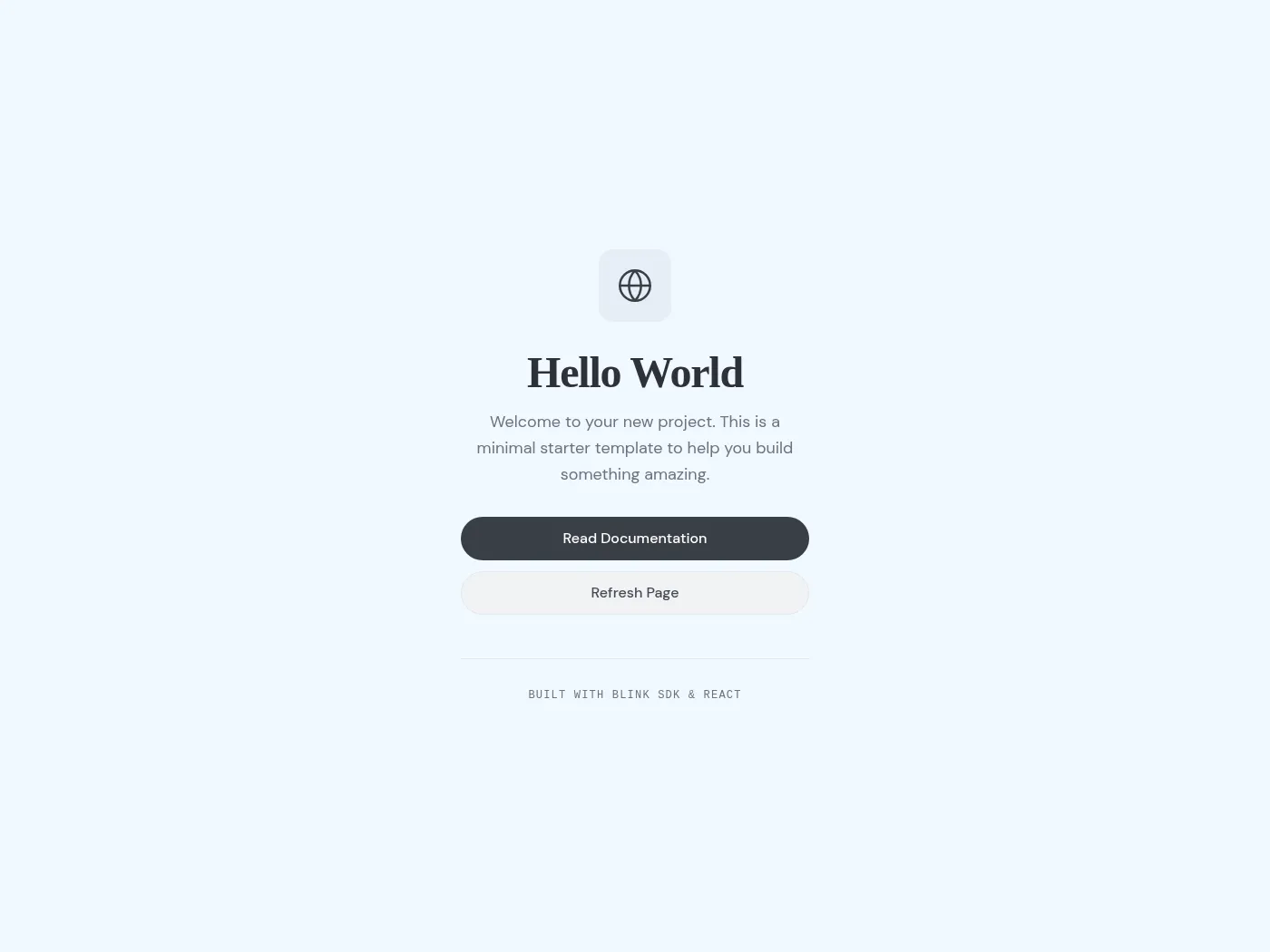 Hello World Starter