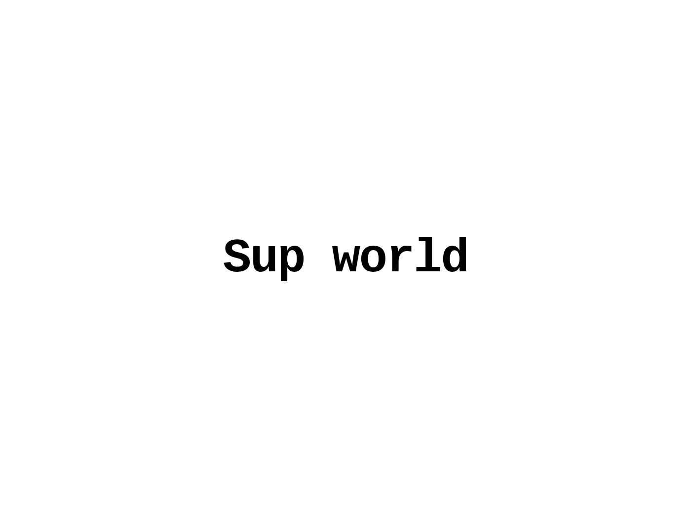 Hello World Page