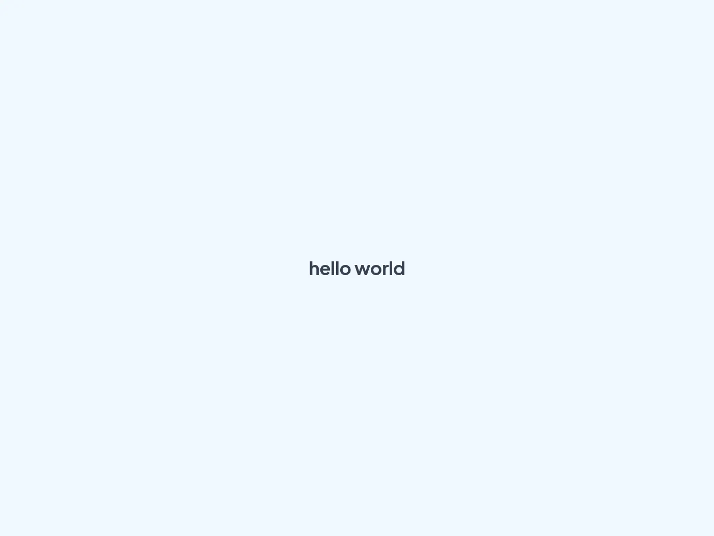Hello World Starter