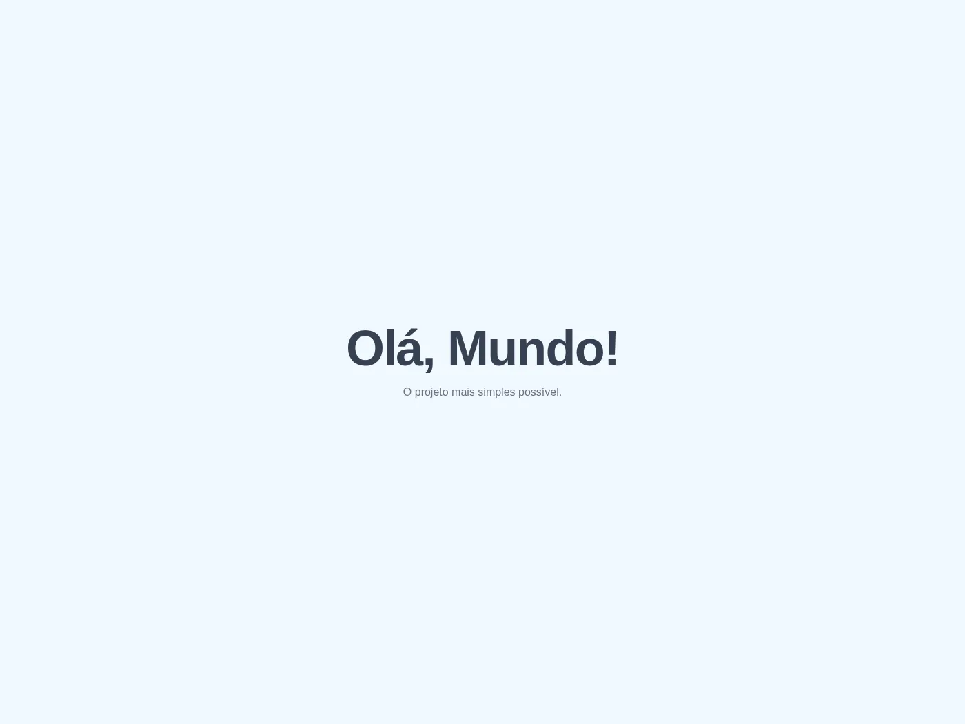 Hello World Minimal