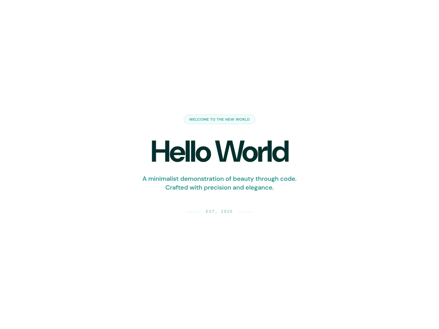 Hello World Site