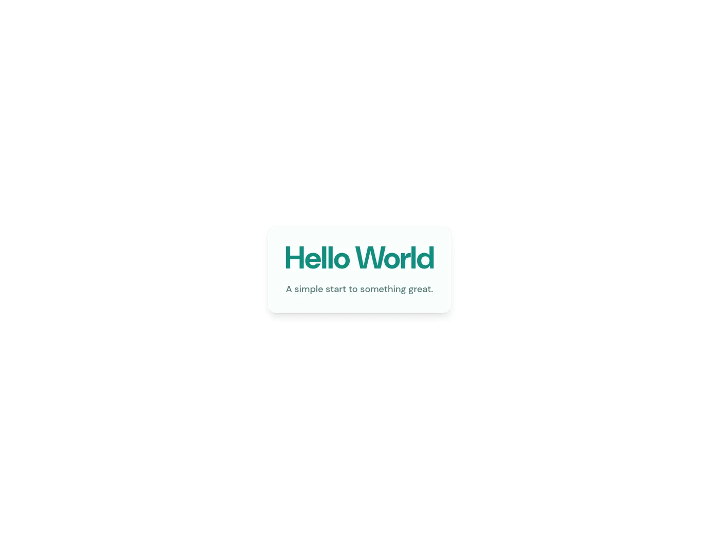 Hello World Site