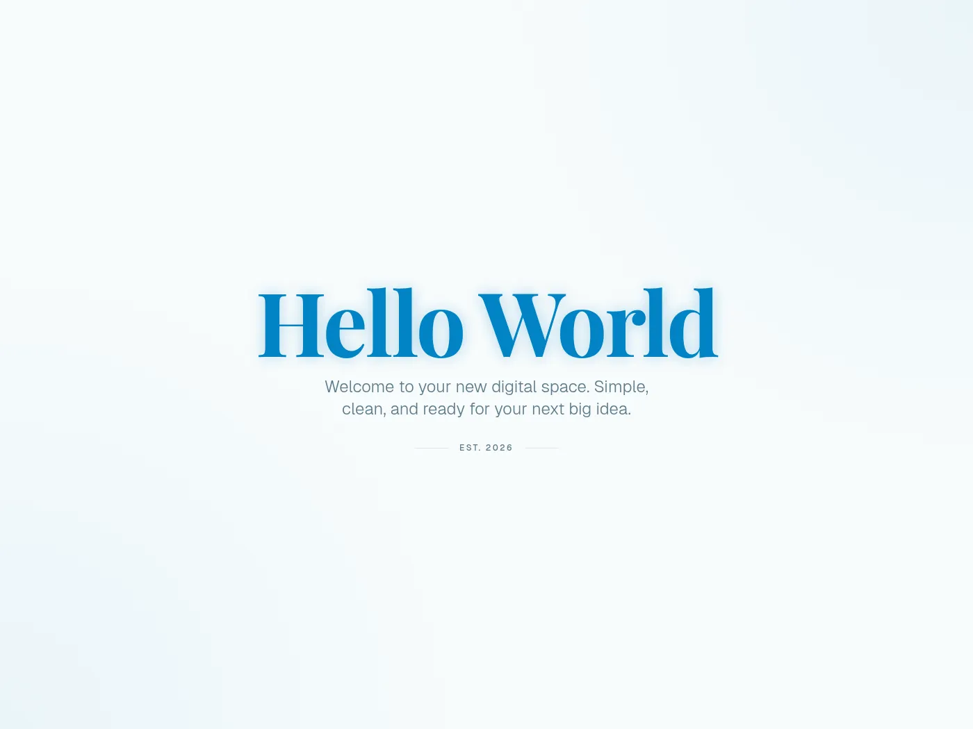 Hello World Webpage