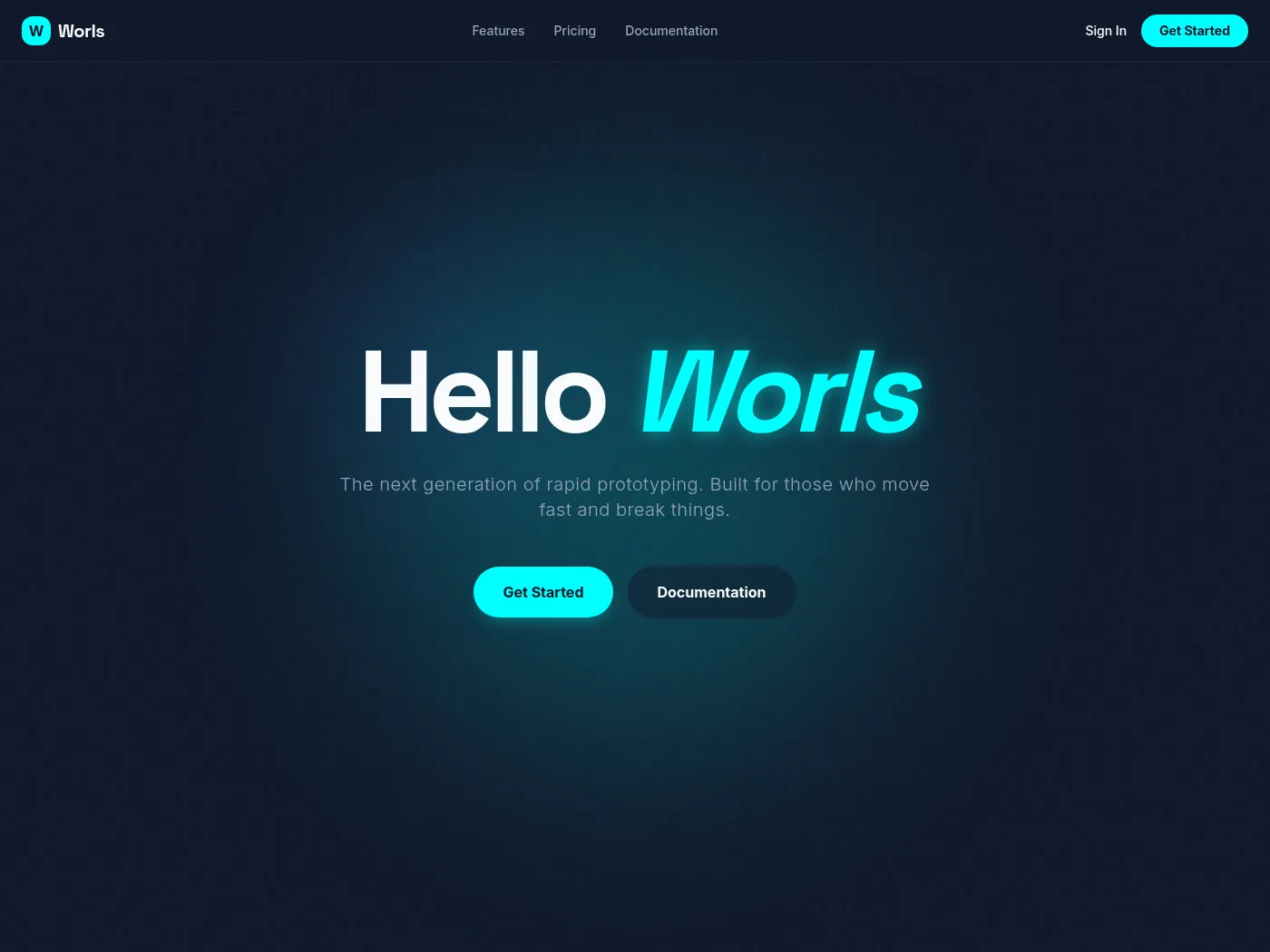 Hello Worls Startup Site