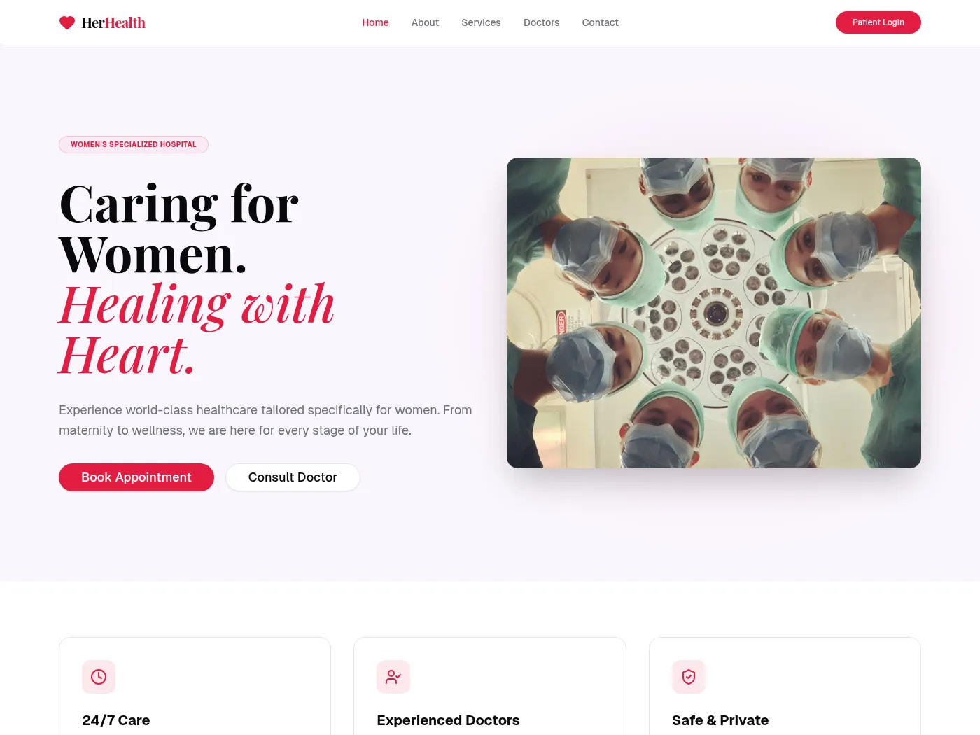 Her Health Hospital Web