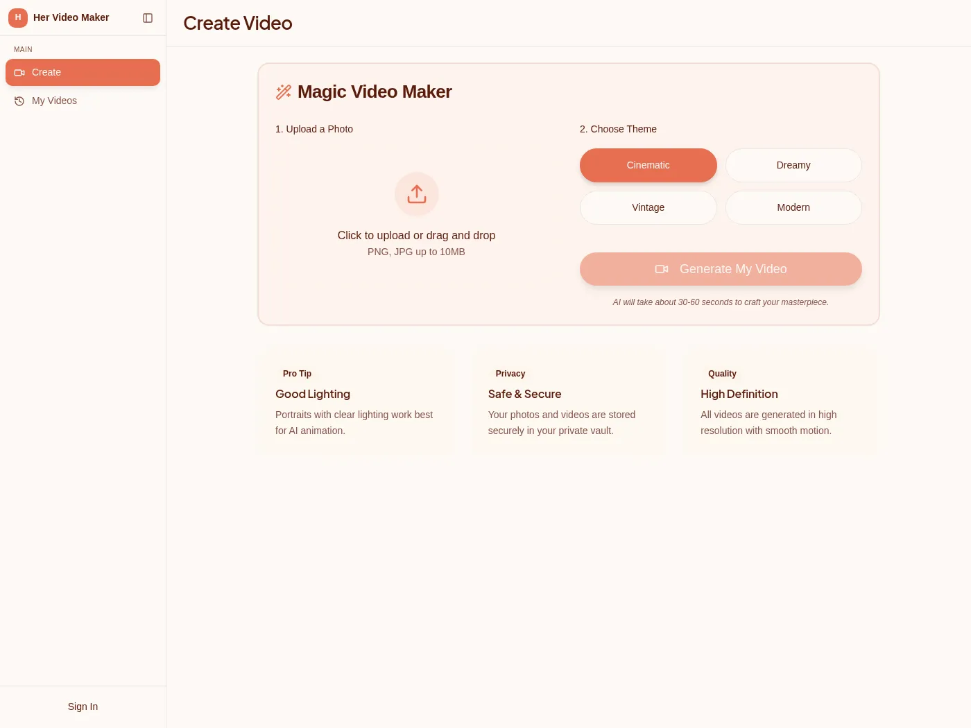 Her Video Maker