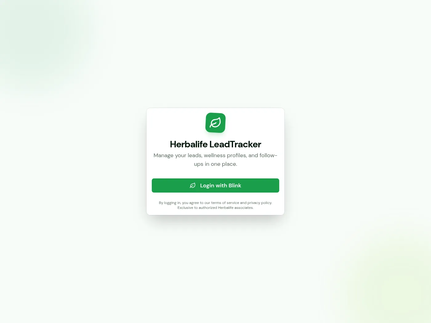 Herbalife Lead Tracker