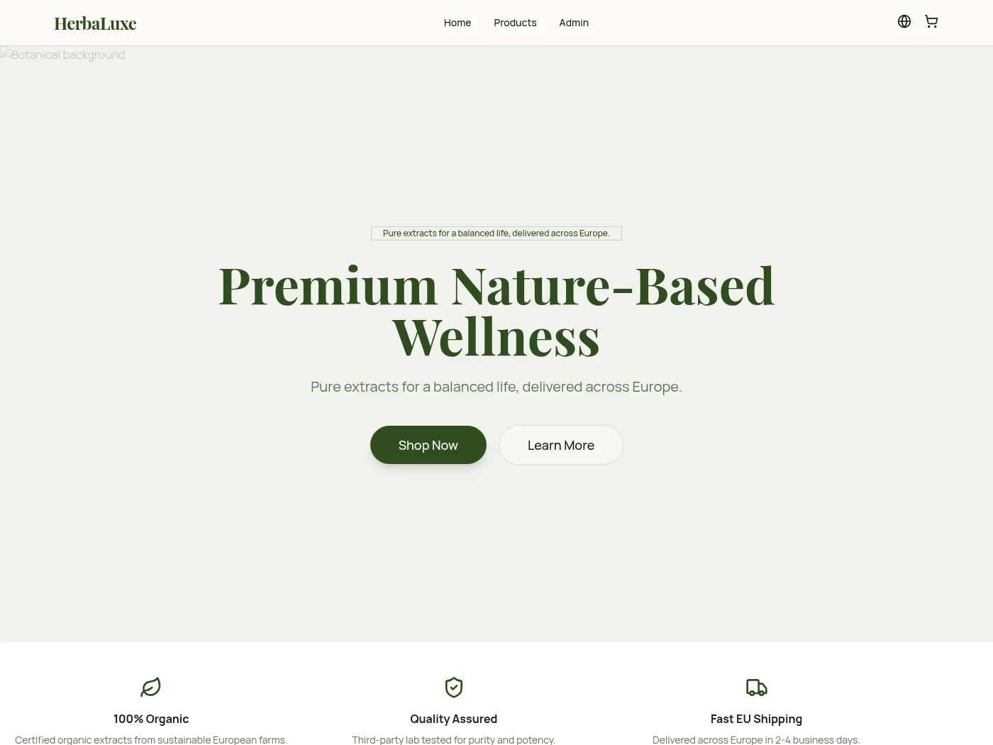 HerbaLuxe Storefront