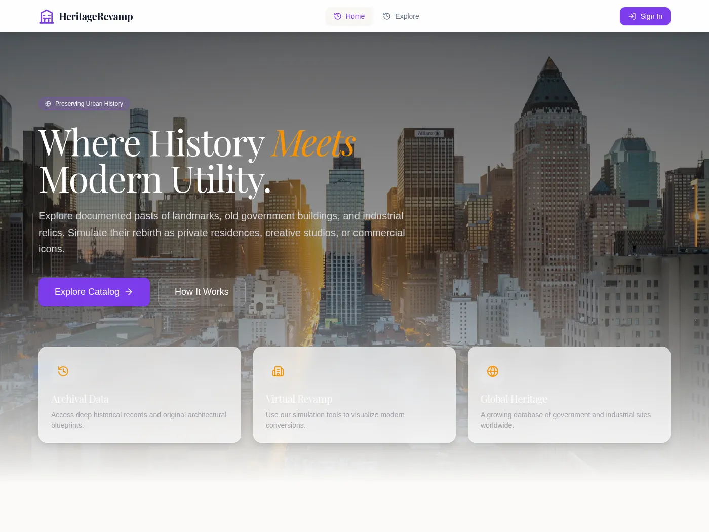 Heritage Revamp Portal