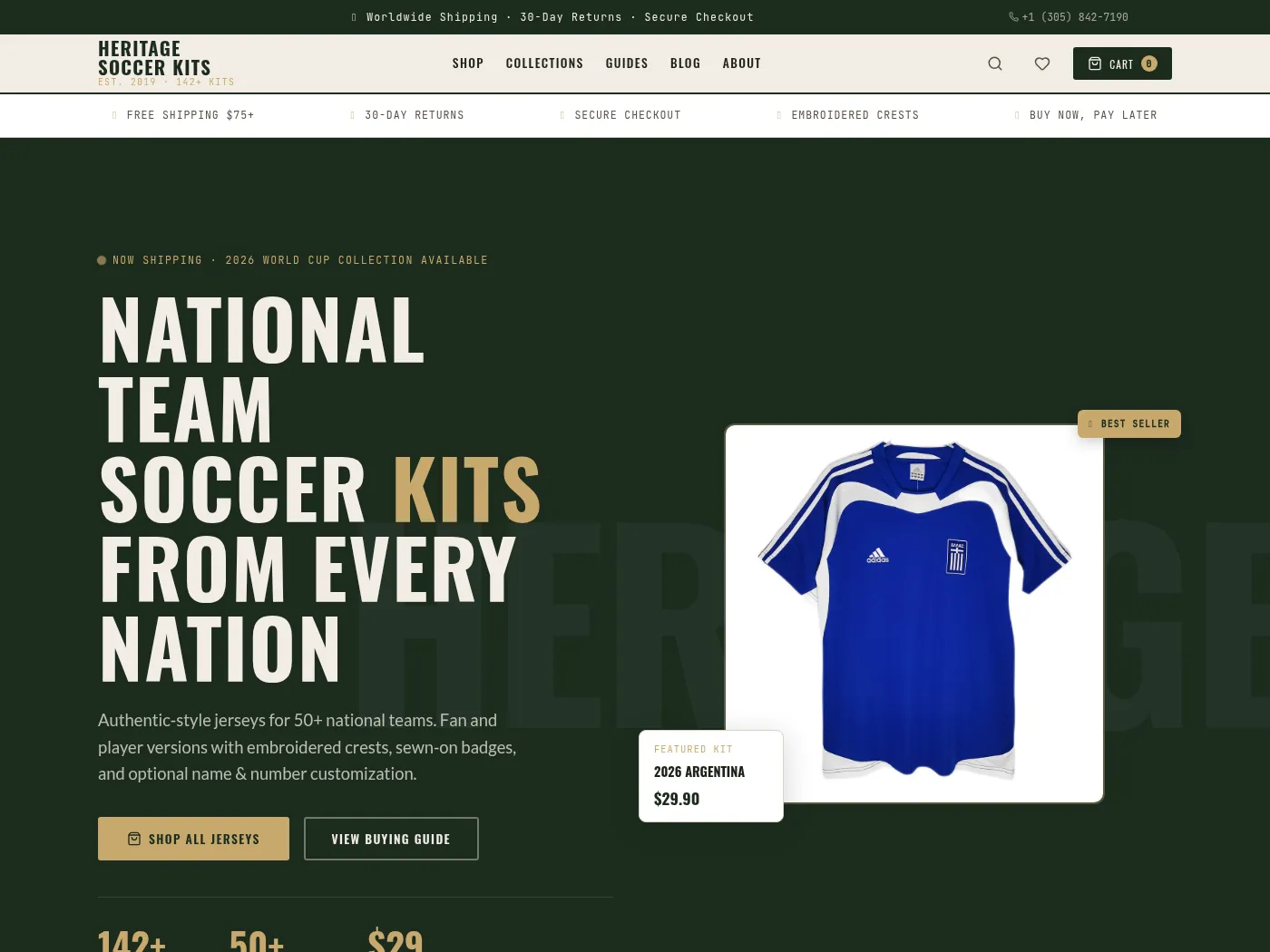Heritage Soccer Kits