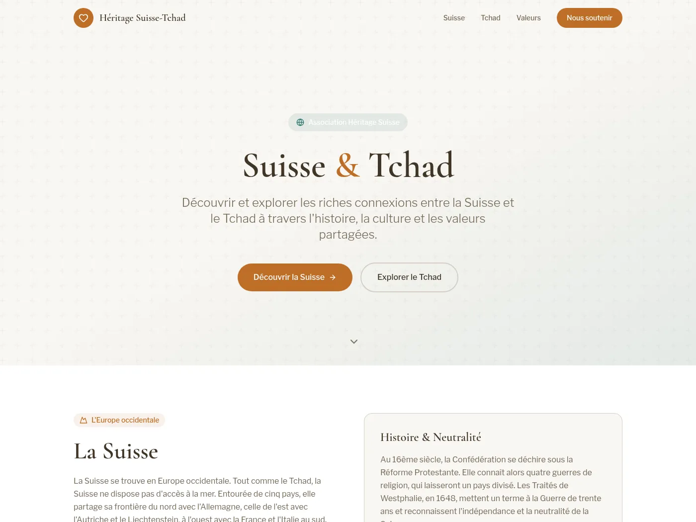 Heritage Suisse-Tchad