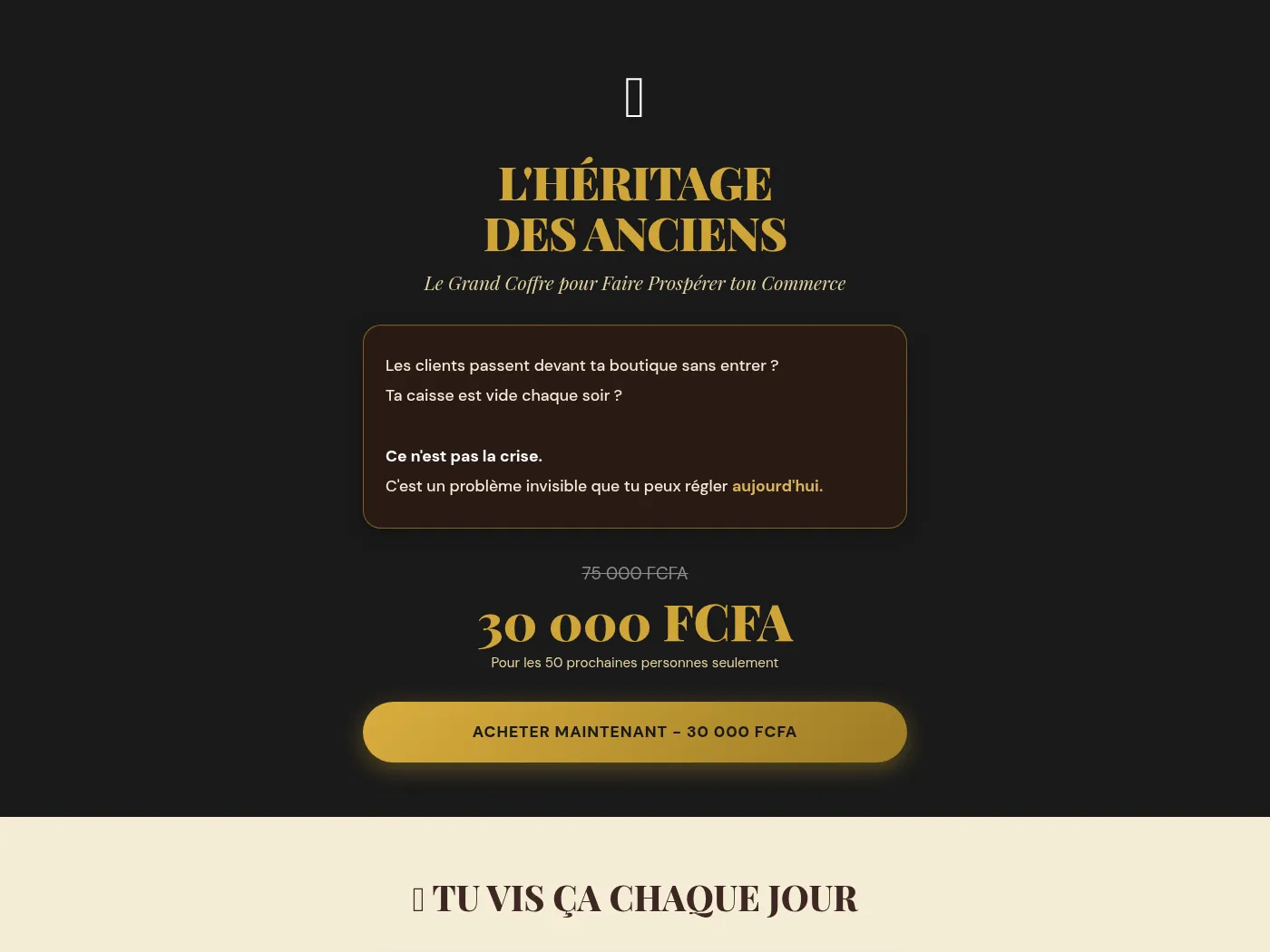 L'Héritage Landing Page