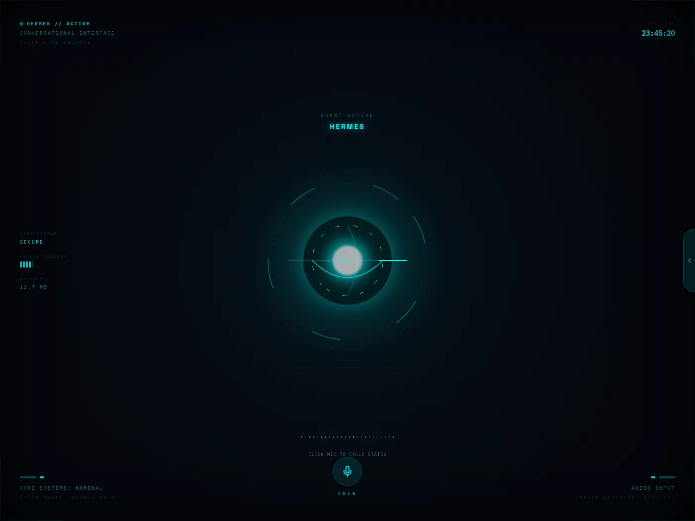 Hermes AI Orb Interface