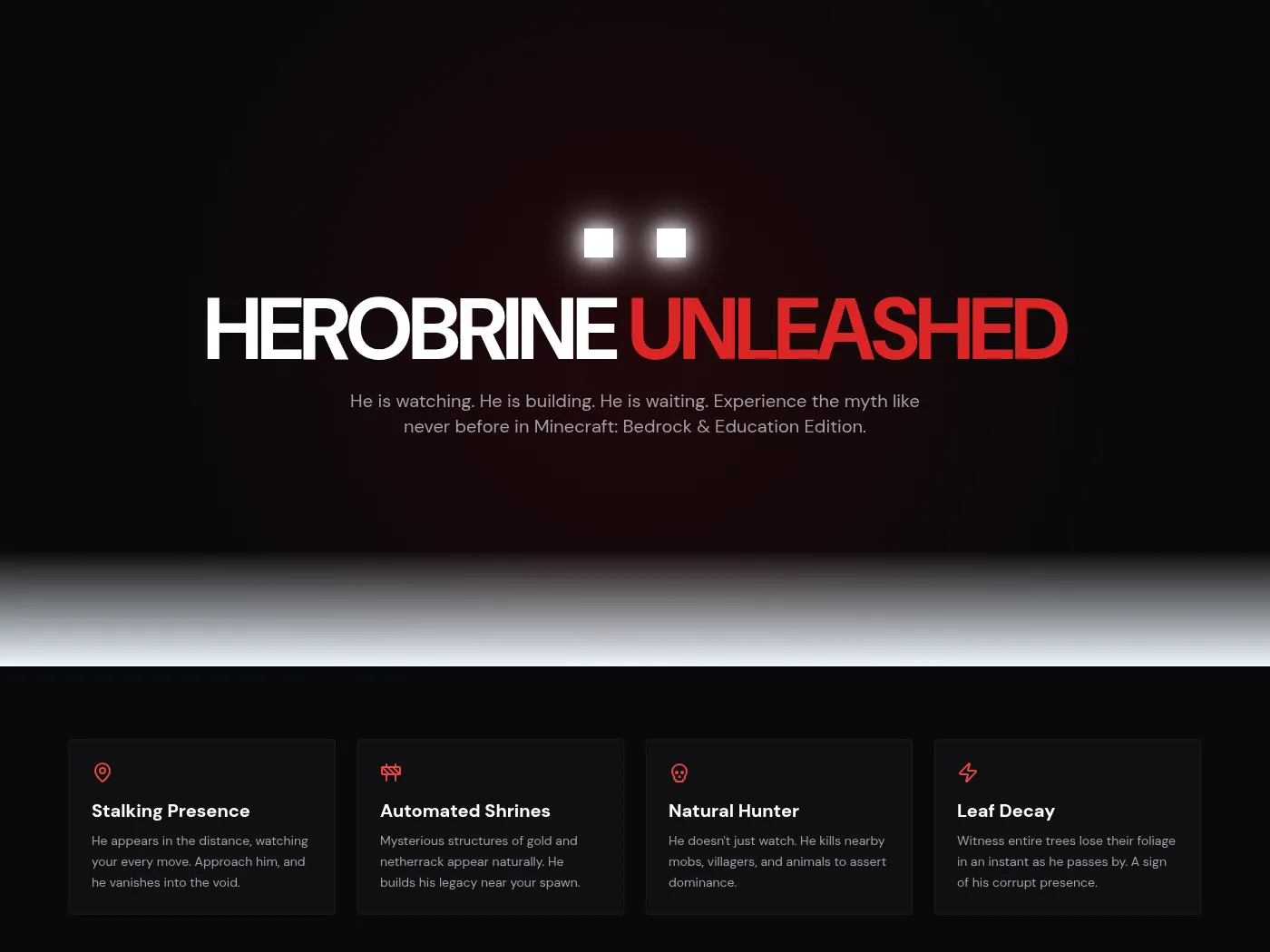 Herobrine Bedrock Mod