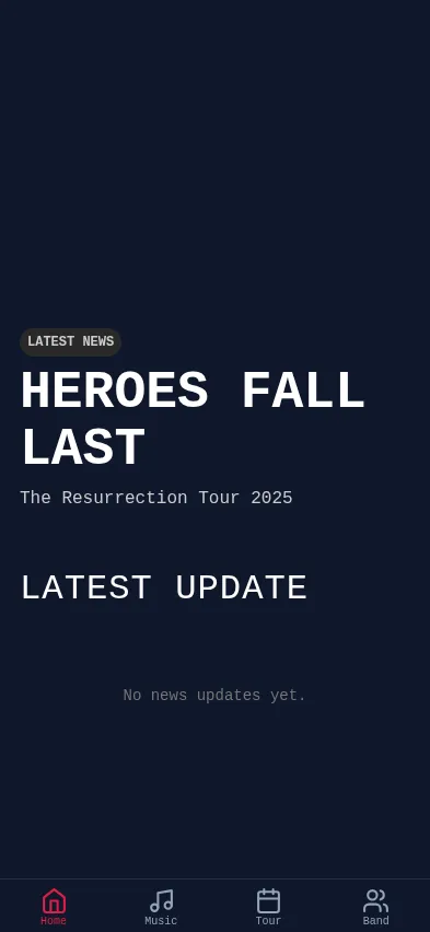 Heroes Fall Band App