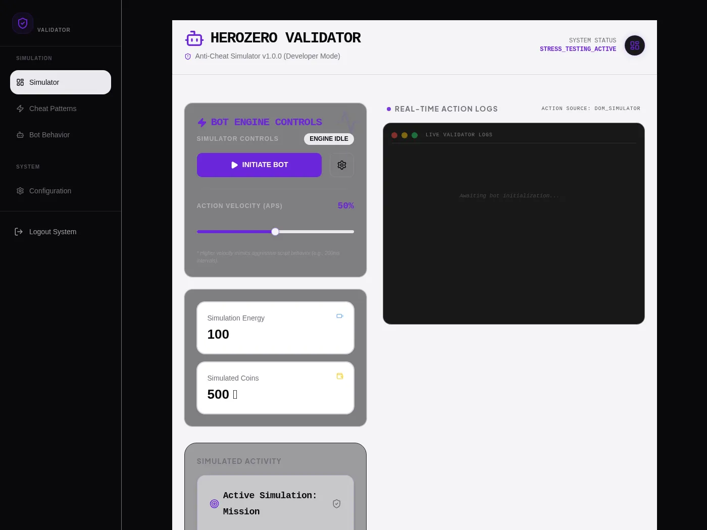 HeroZero Game Bot Validator