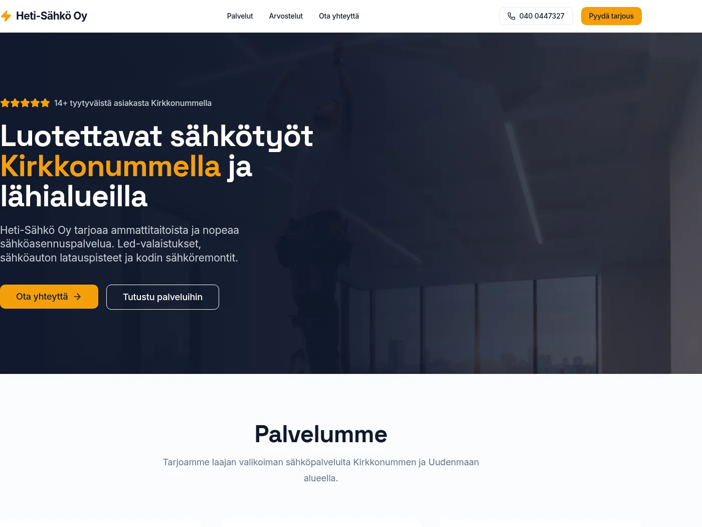 Heti-Sähkö Web Presence