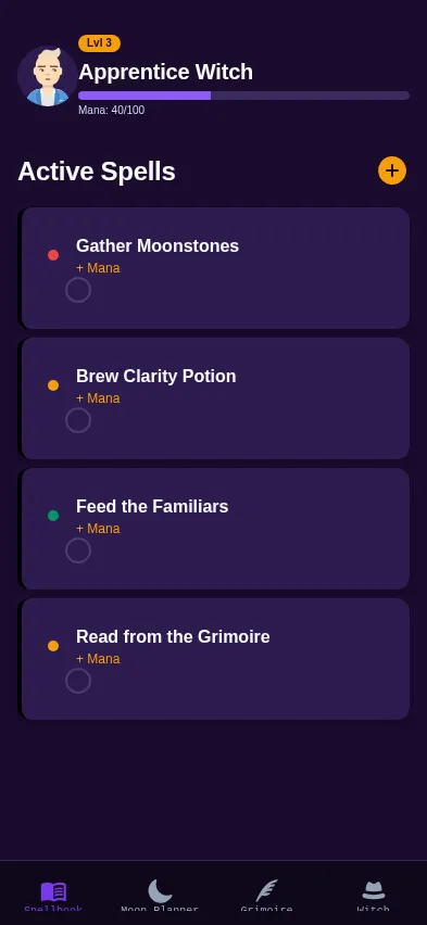 HexList Spellbook App