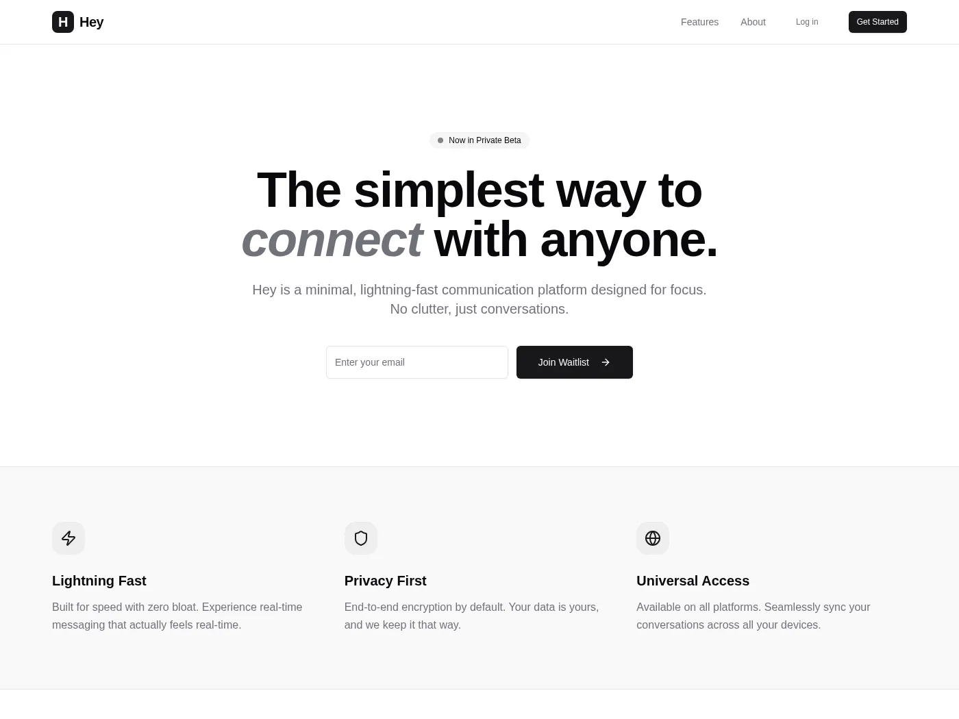 Hey App Concept