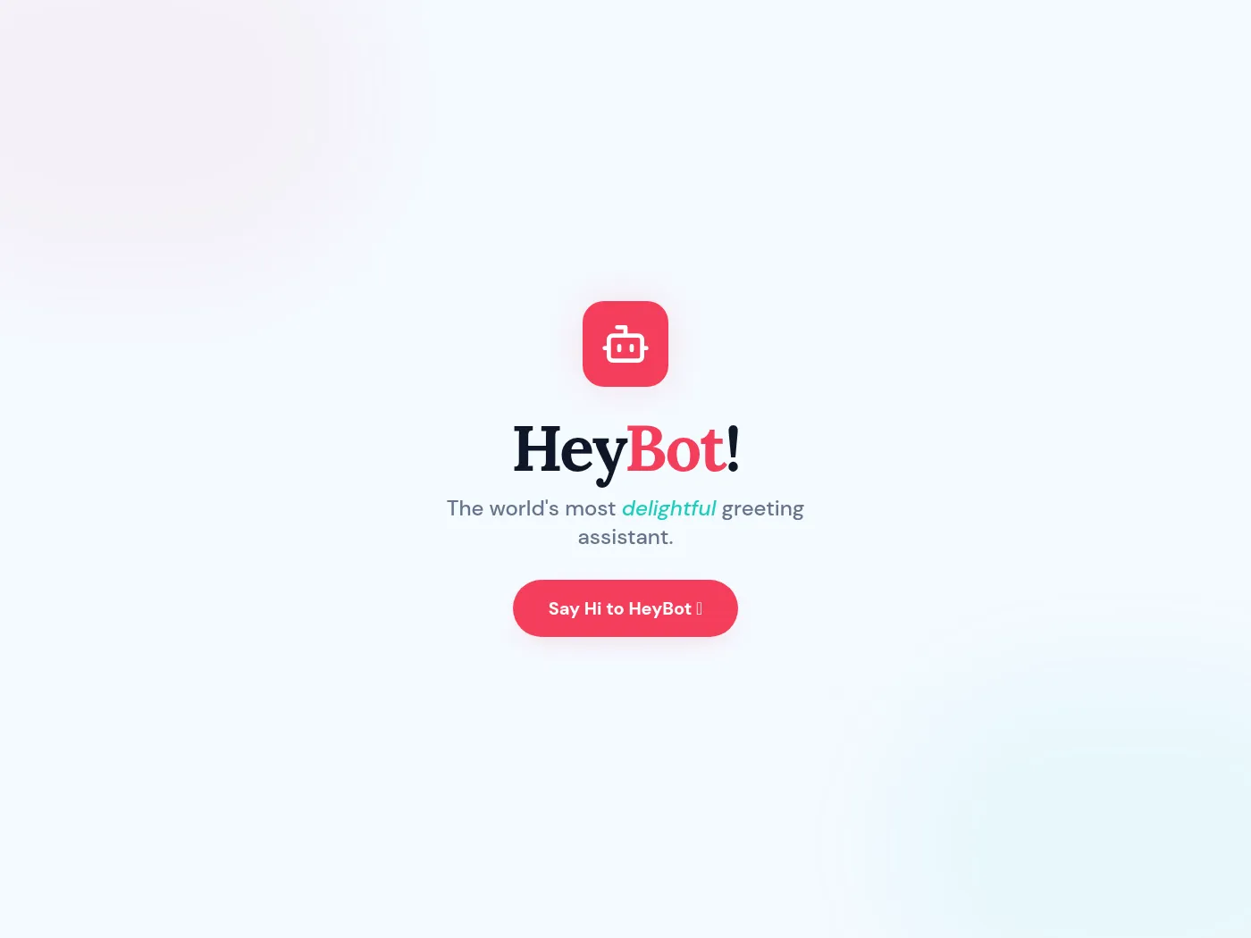 HeyBot Greeting App