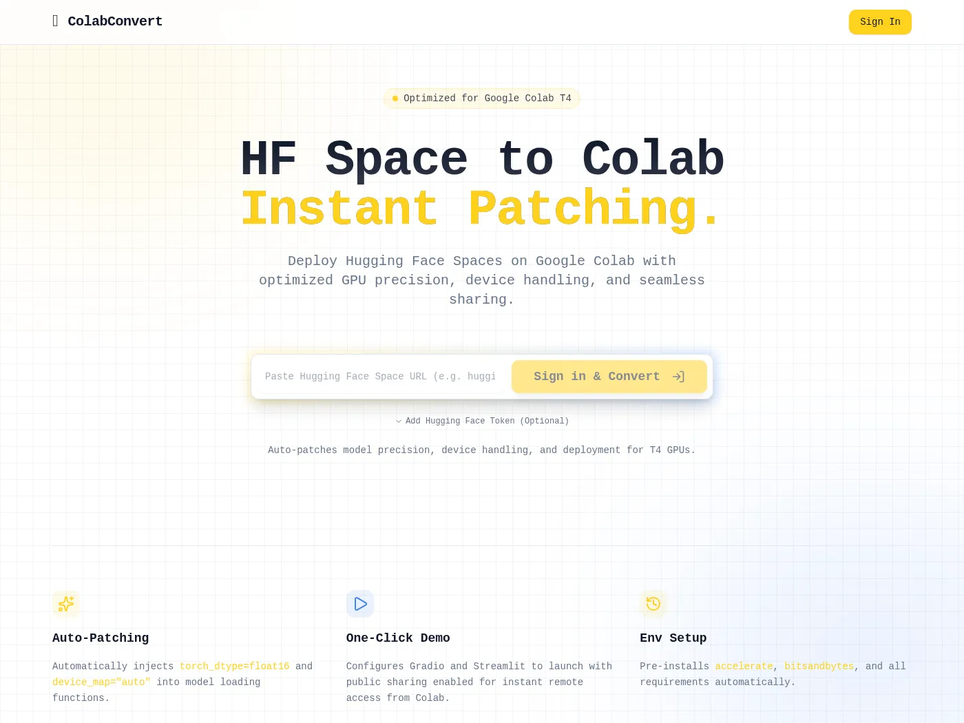 HF Space Colab Converter