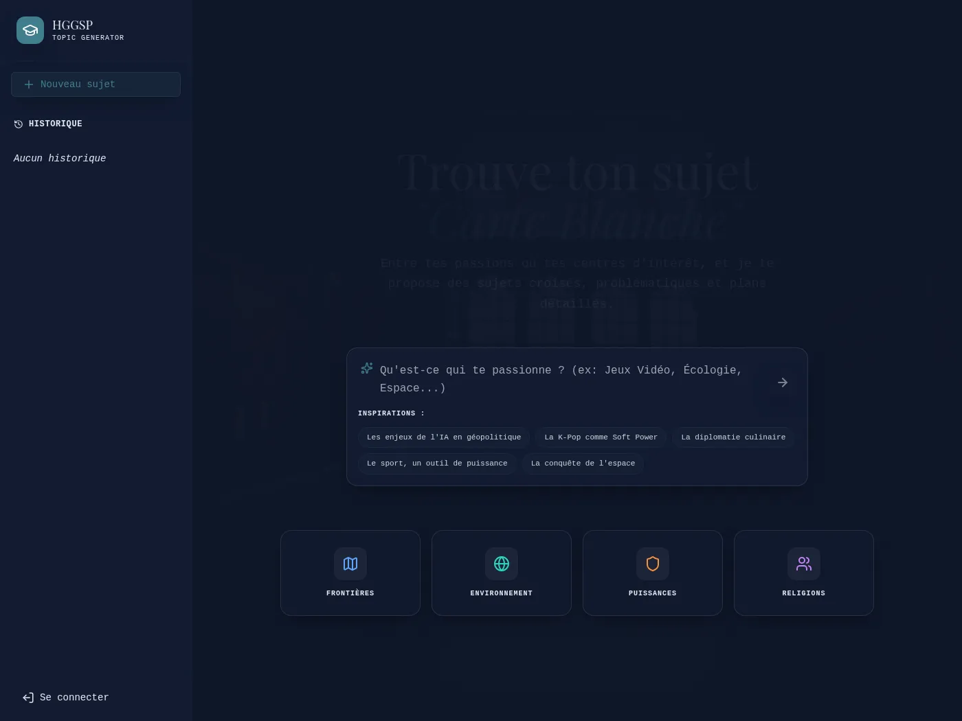 HGGSP Topic Generator