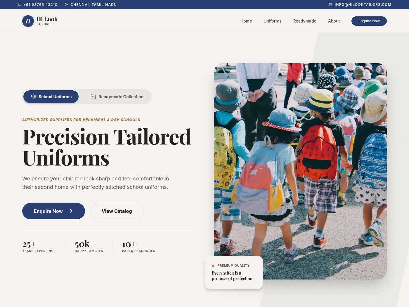 Hi Look Tailors Website