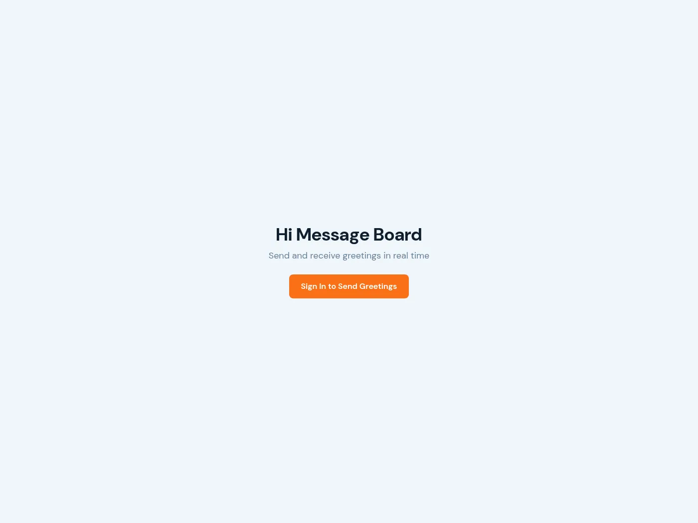 Hi Message Board