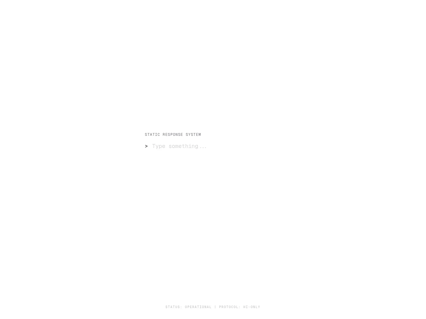Hi Static Response Server
