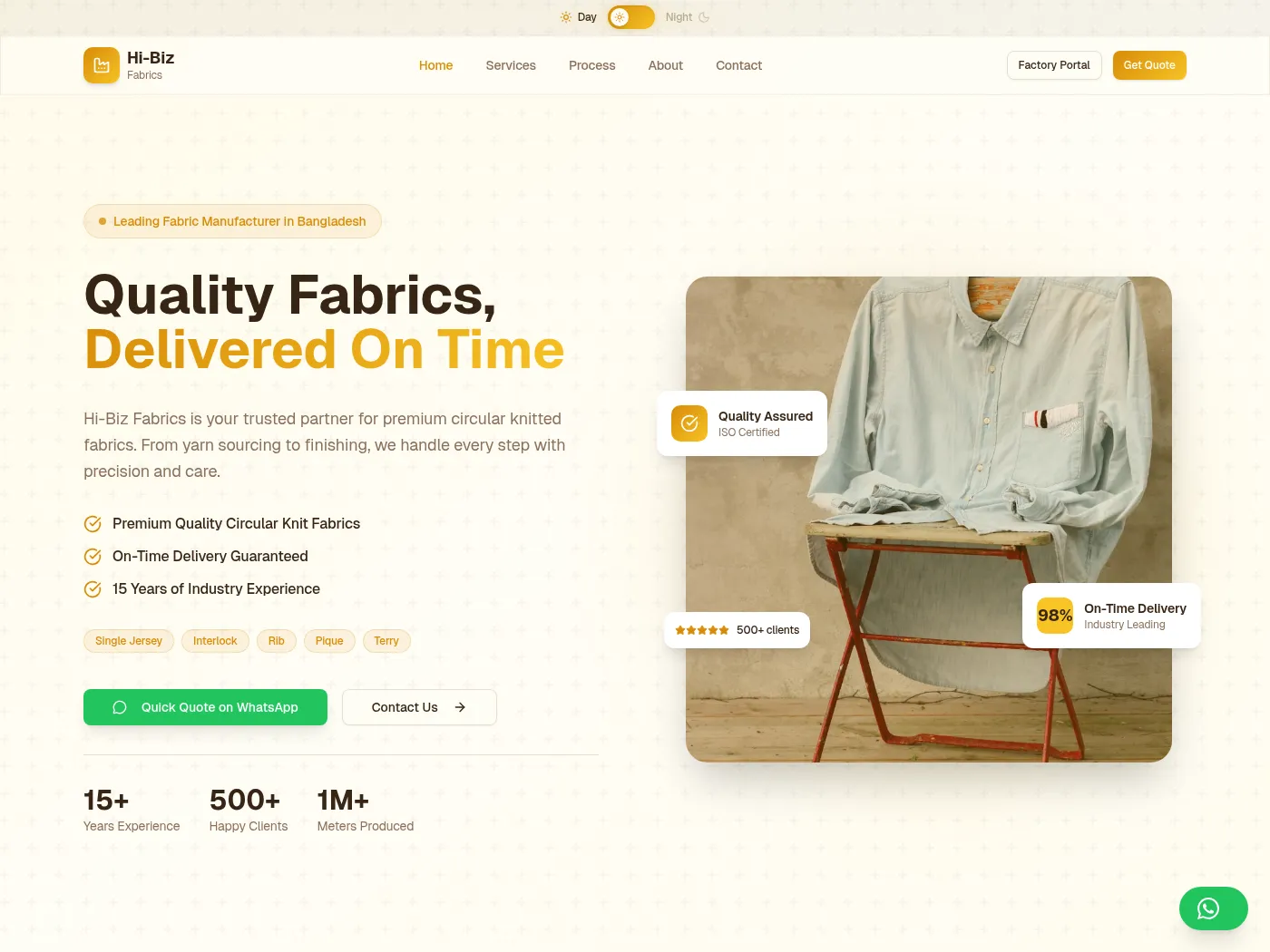 Hi-Biz Fabrics Portal