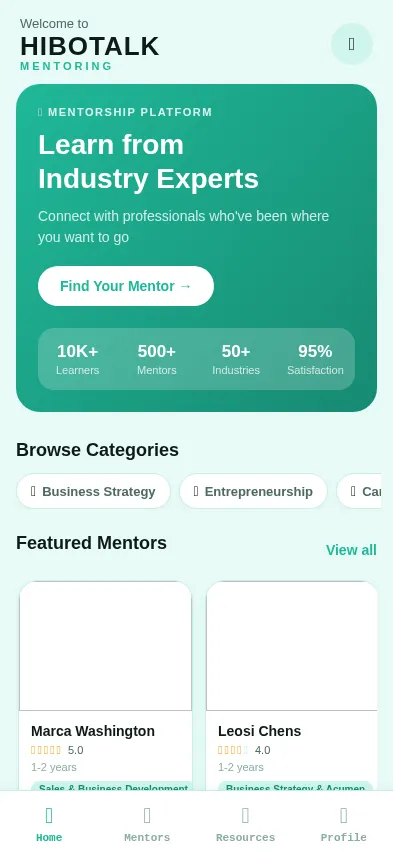HIBOTalk Mentor App