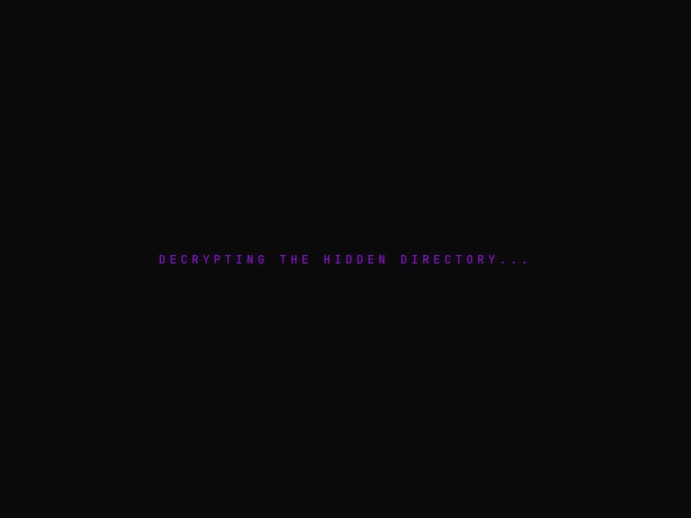 Hidden Directory Folder