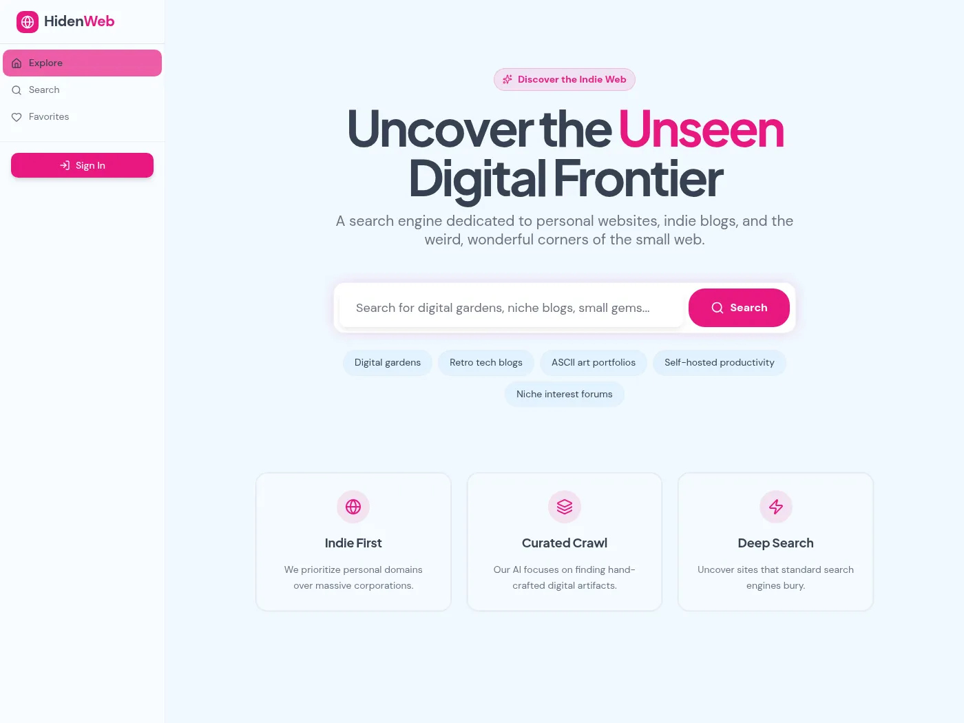 Hidden Web Explorer