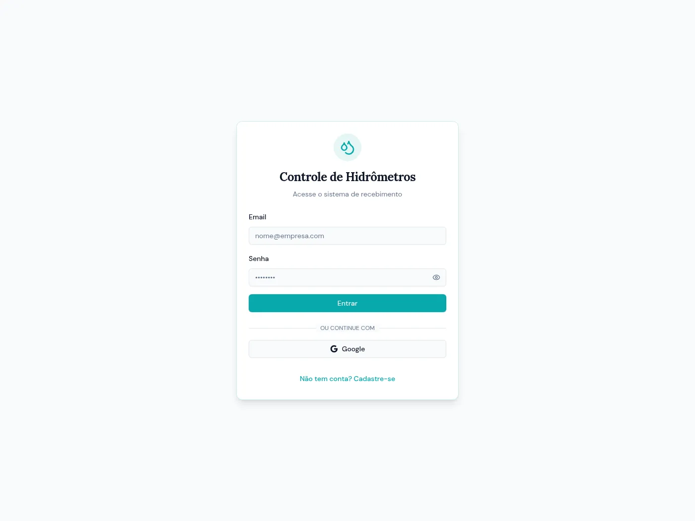 Hidrômetro Controle App