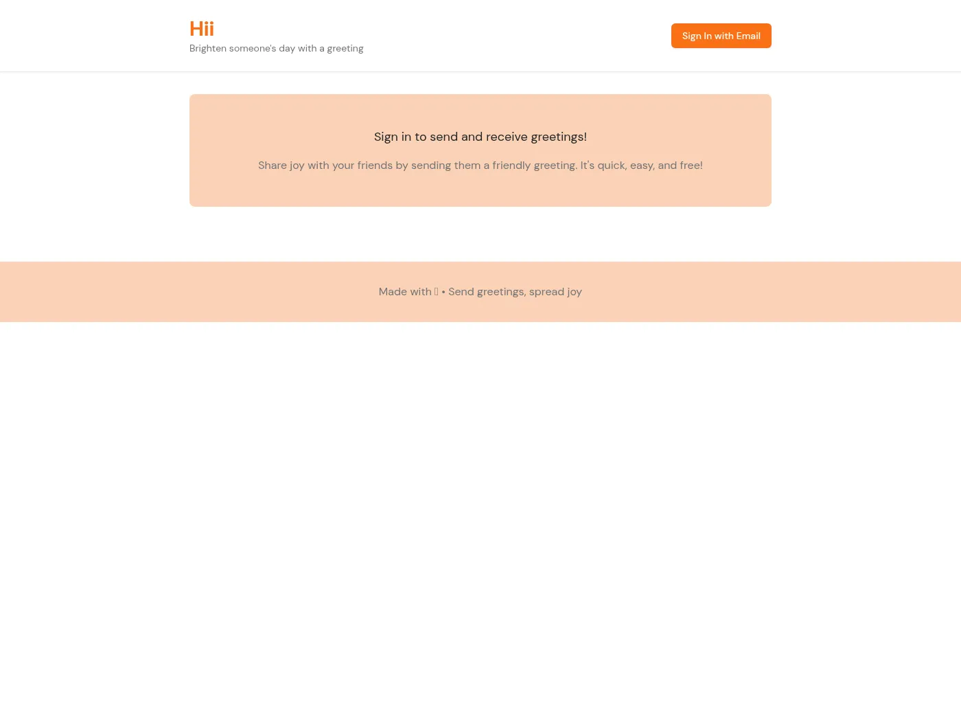 Hii Greeting App