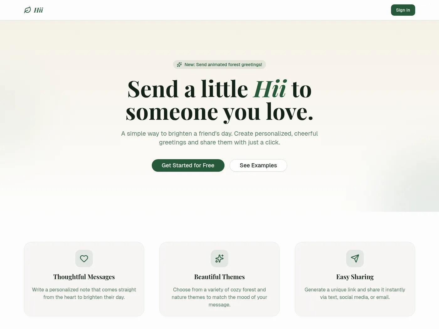 Hii Greeting App