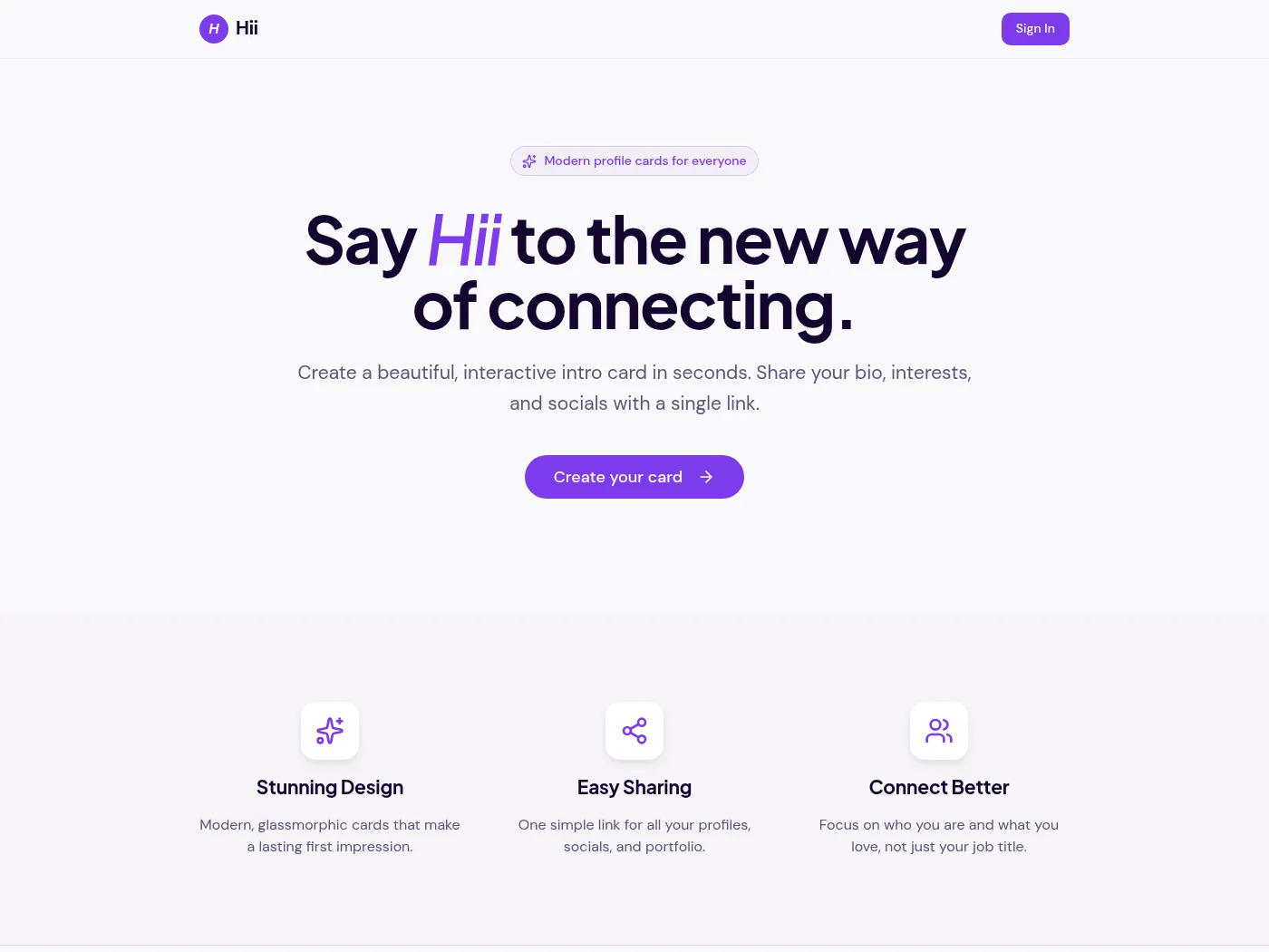Hii Social Intro