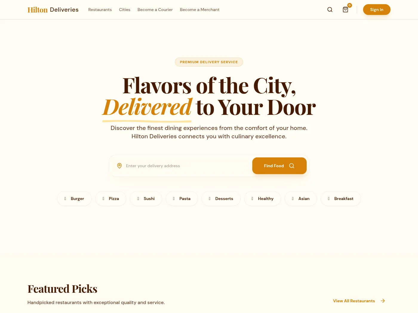Hilton Deliveries Platform