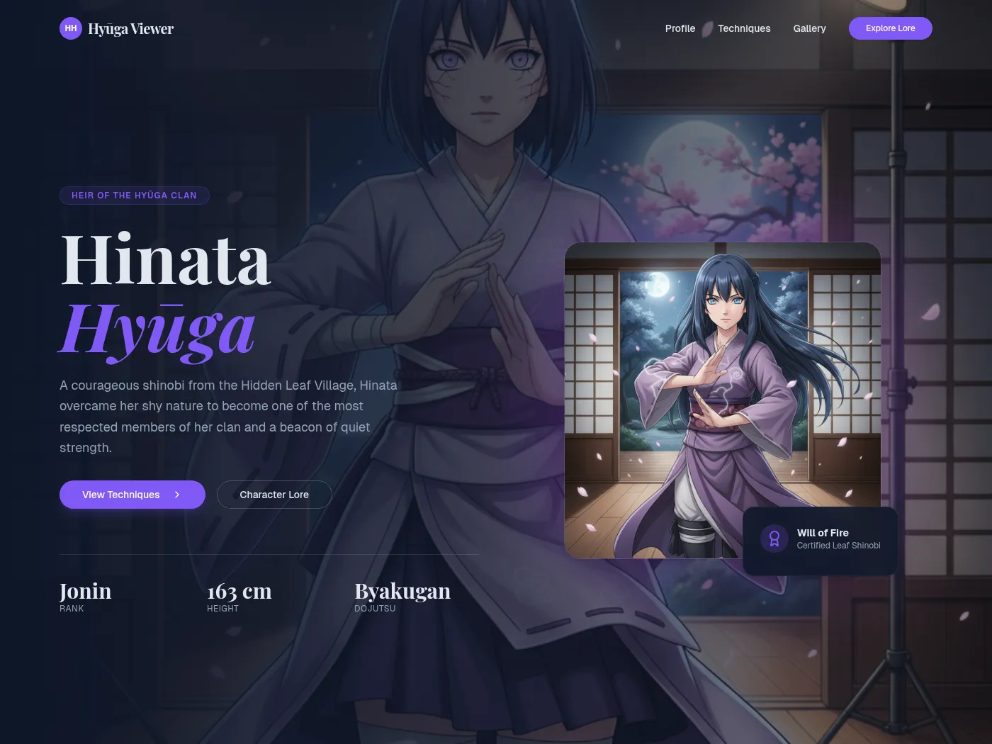Hinata Character Viewer