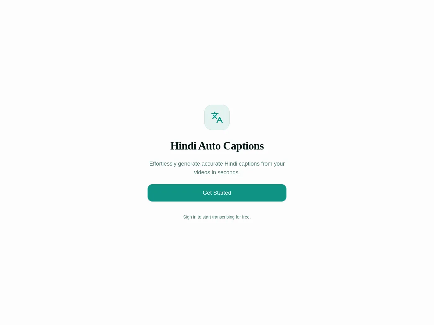 Hindi Auto Captions
