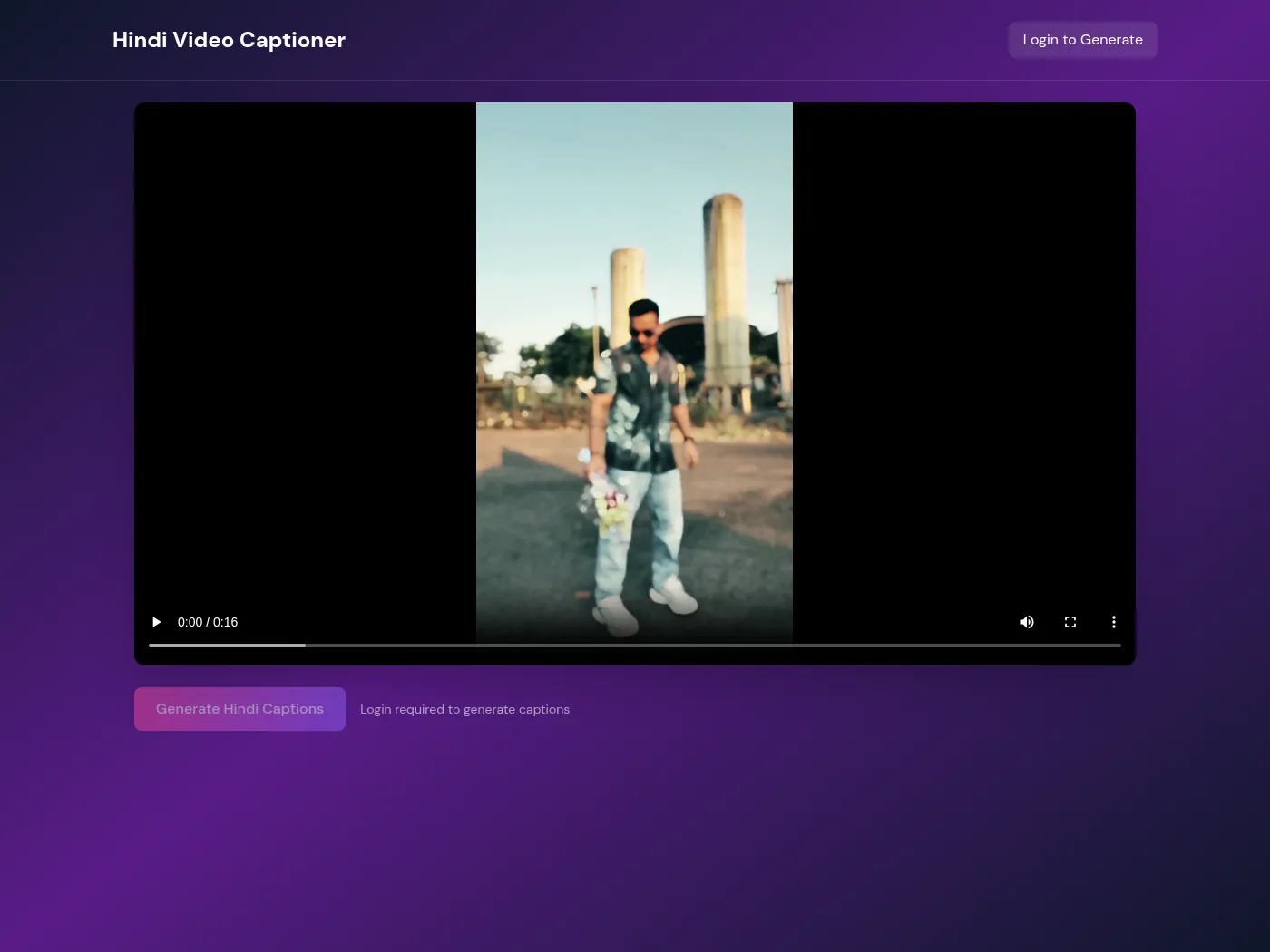 Hindi Video Captioner