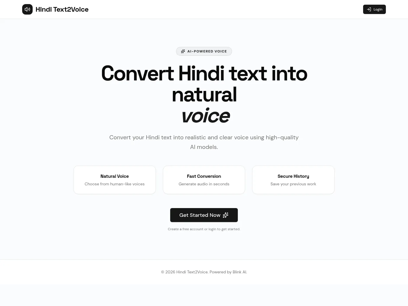 Hindi Text2Voice