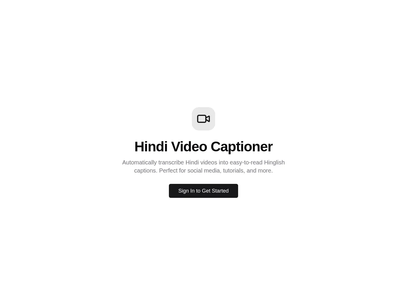 Hindi Video Auto Captioner