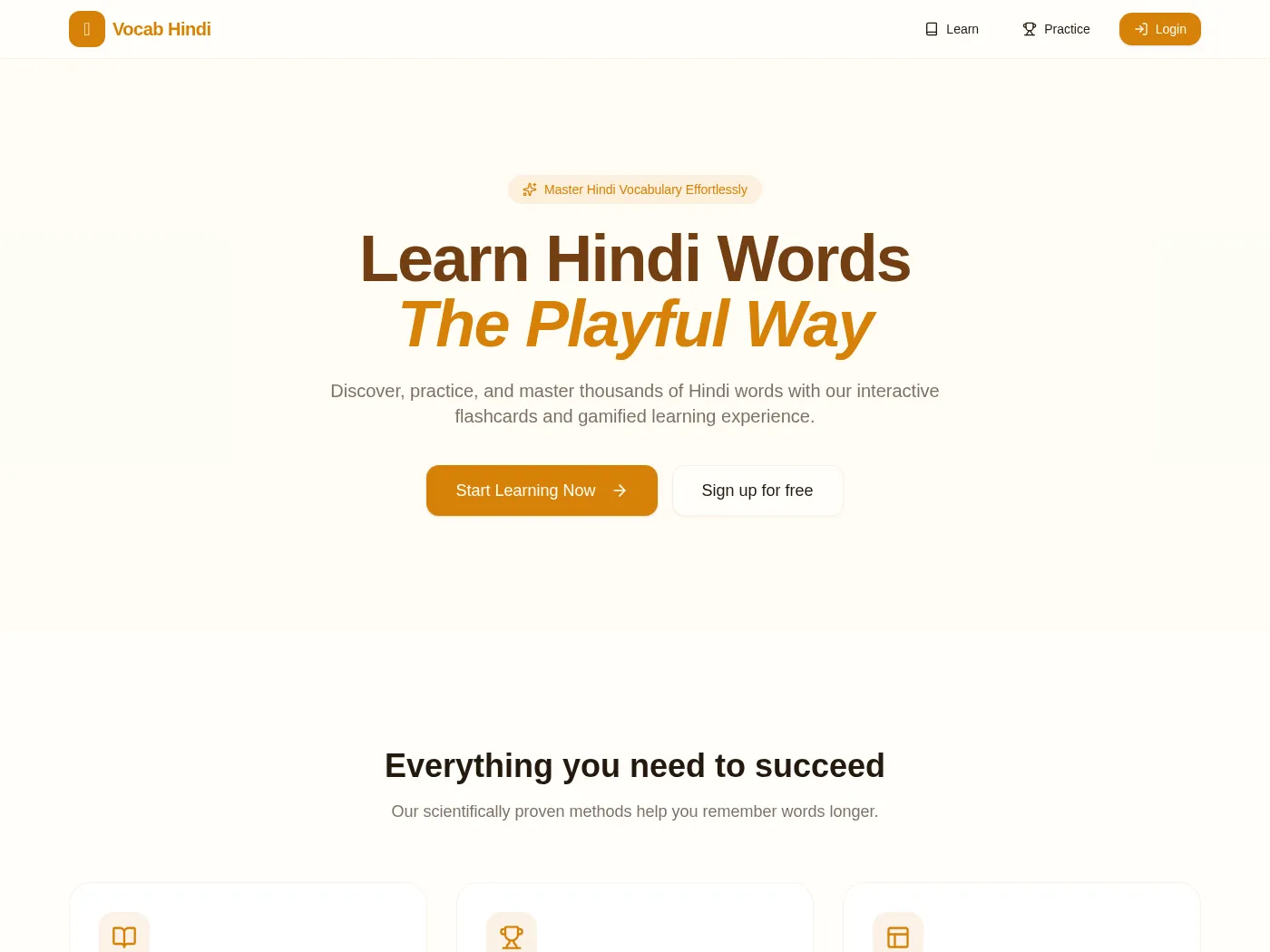 Vocab Hindi App