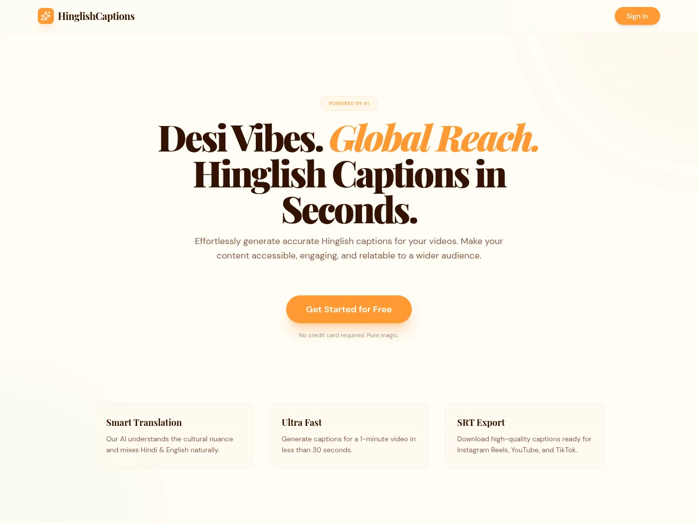 Hinglish AutoCaptions